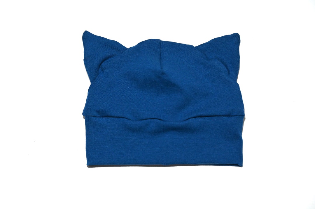 Royal Blue Cat Hat, Toddler Cat Hat, Take Home Cat Hat, Soft Baby Cat ...