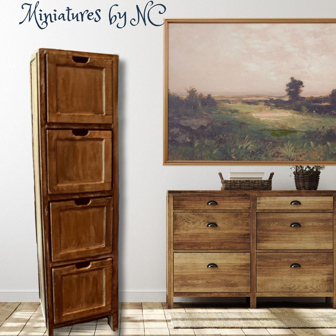 1 12 Scale Cabinet With 3 Different Bins - STL File 3D Model - Etsy