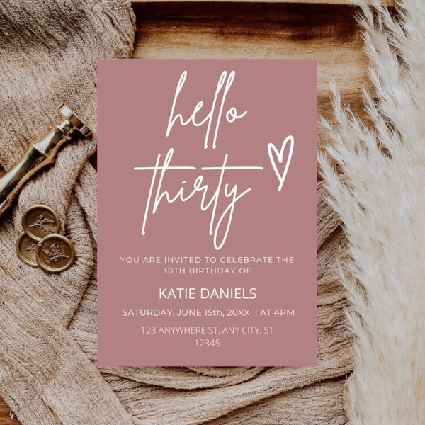 30th Birthday Invite - Etsy