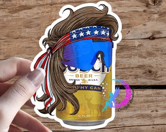 Beer Mullet Sticker - Etsy