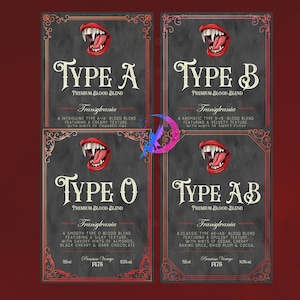 Halloween Vampire Blood Wine Bottle Stickers, Waterproof Vinyl Labels ...