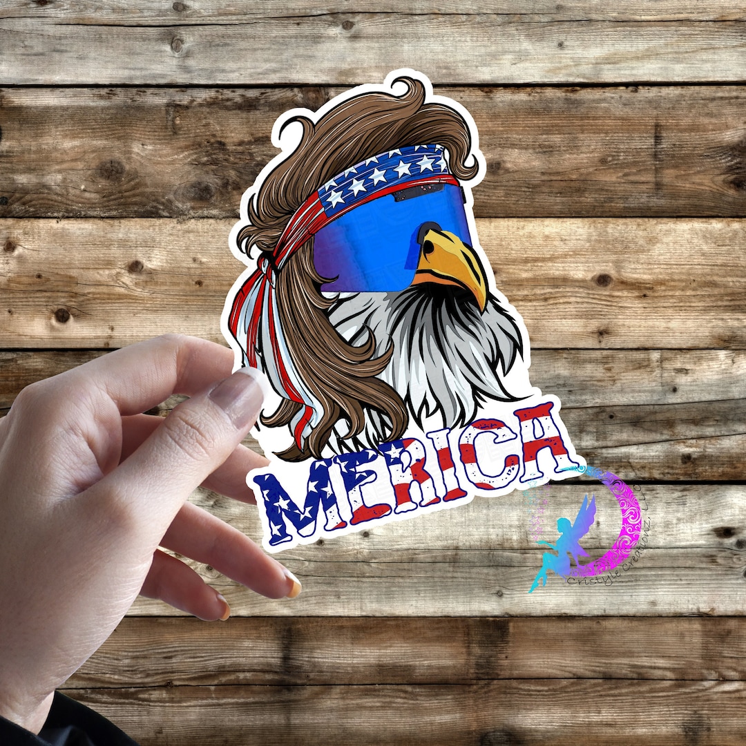 Mercia Mullet Eagle, Patriotic Fan Art -vinyl Sticker - Decal - High ...