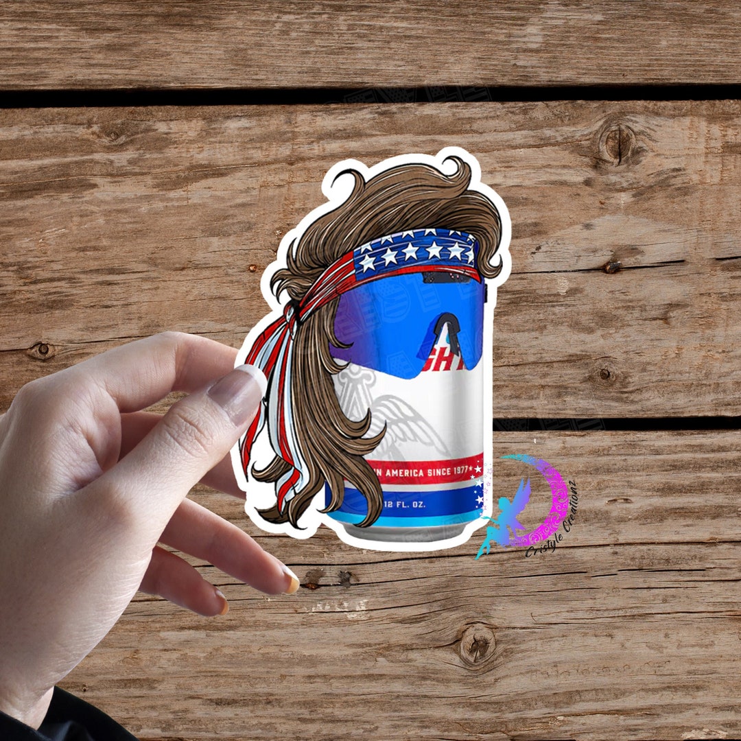 Mullet Beer Can Sticker - Natural Light - High Quality Waterproof ...