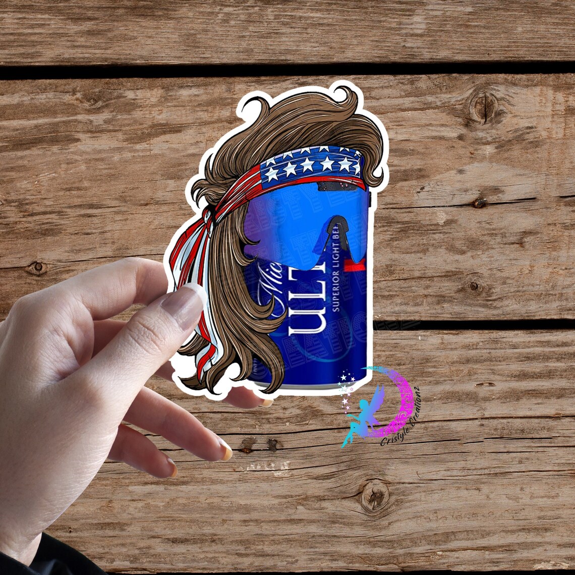 Mullet Beer Can Patriotic Beer Sticker Michelob Ultra | Etsy