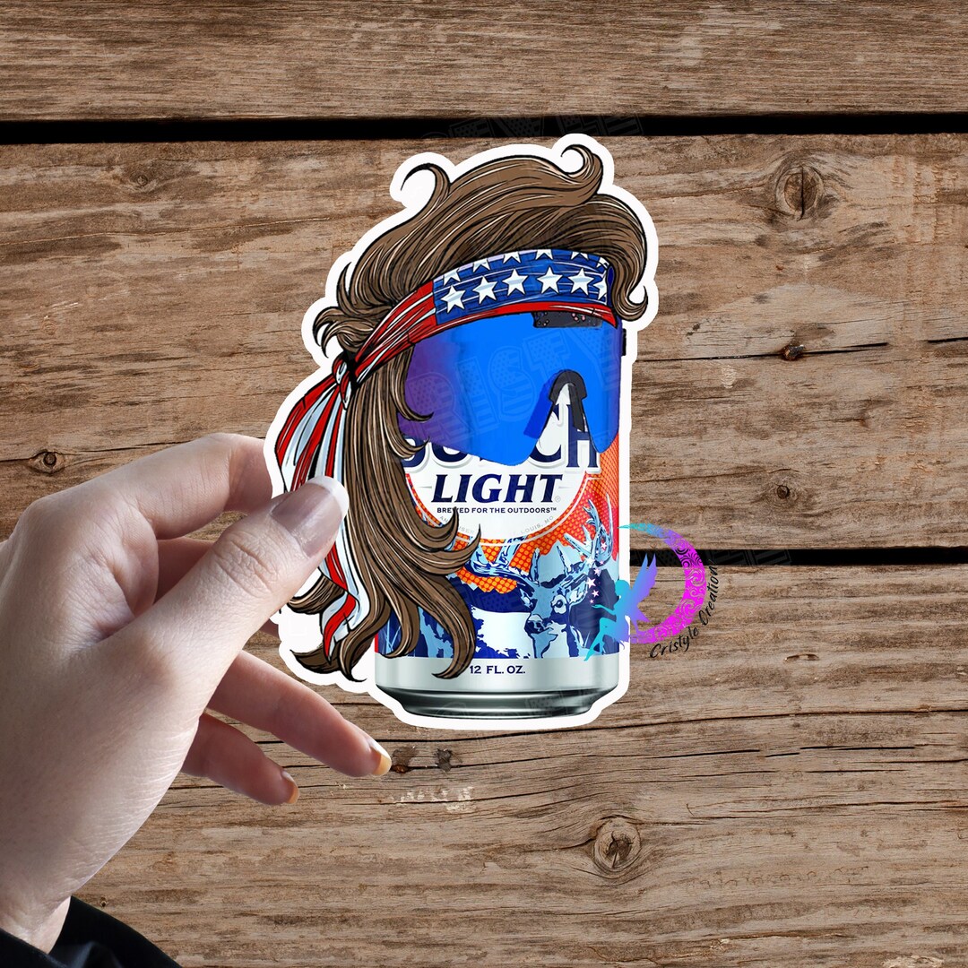 Mullet Beer Can Sticker - Bush Light Deer Hunter Special Edition - High ...