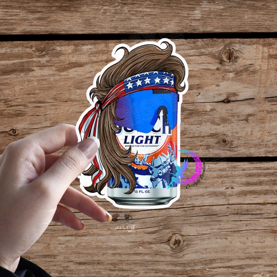 Mullet Beer Can Sticker Bush Light Deer Hunter Special | Etsy