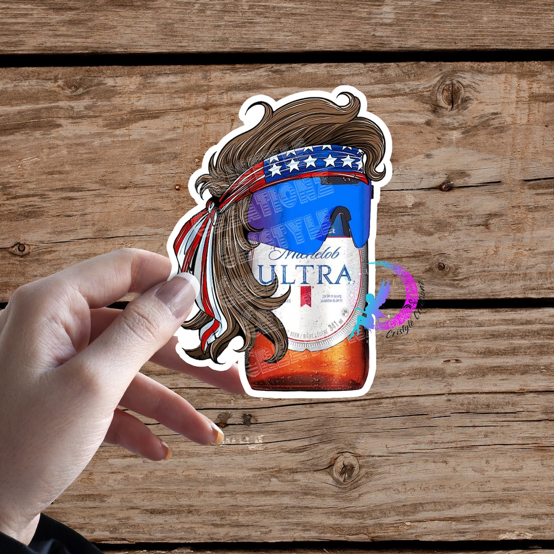 Mullet Beer Bottle Sticker - Mich Ultra Fan Art - High Quality ...