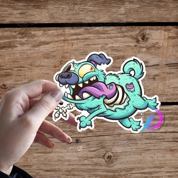 Crazy Zombie Dog Sticker High Quality With Waterproof - Etsy