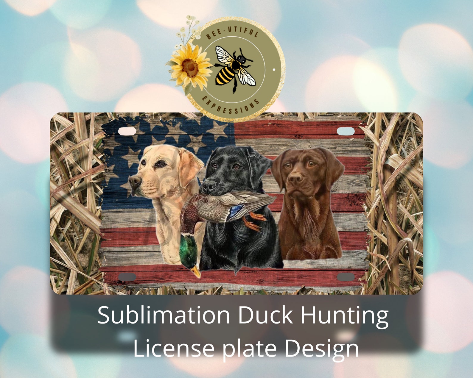 Duck Hunting Sublimation License Plate Design - Etsy