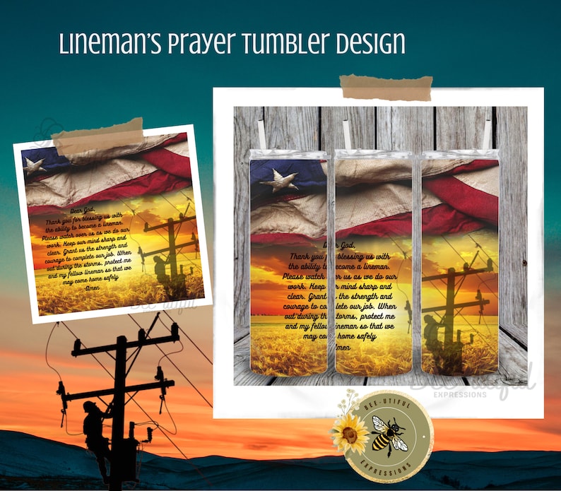 Lineman's Prayer Tumbler Design - Etsy