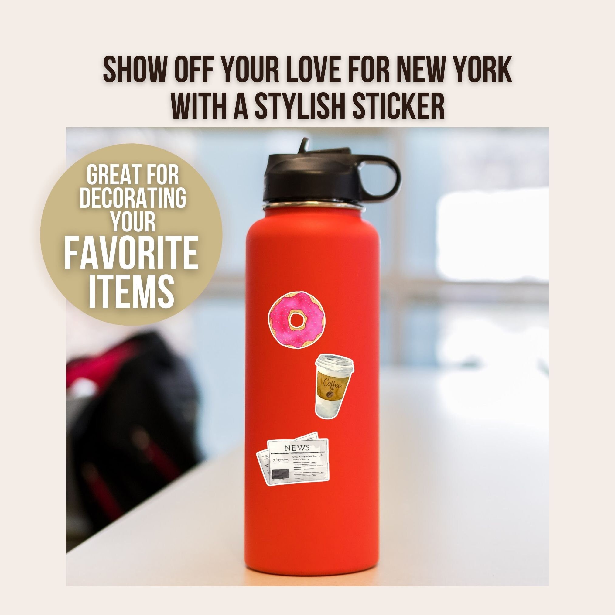 New York City Illustrated Stickers, NYC Stickers, Newyorker Travel ...