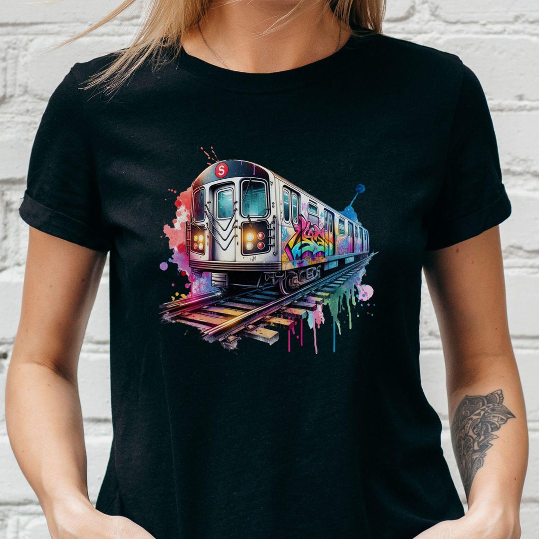 NYC Subway Art Retro New York Art Tshirt, I Love NY Retro Gift for Her ...