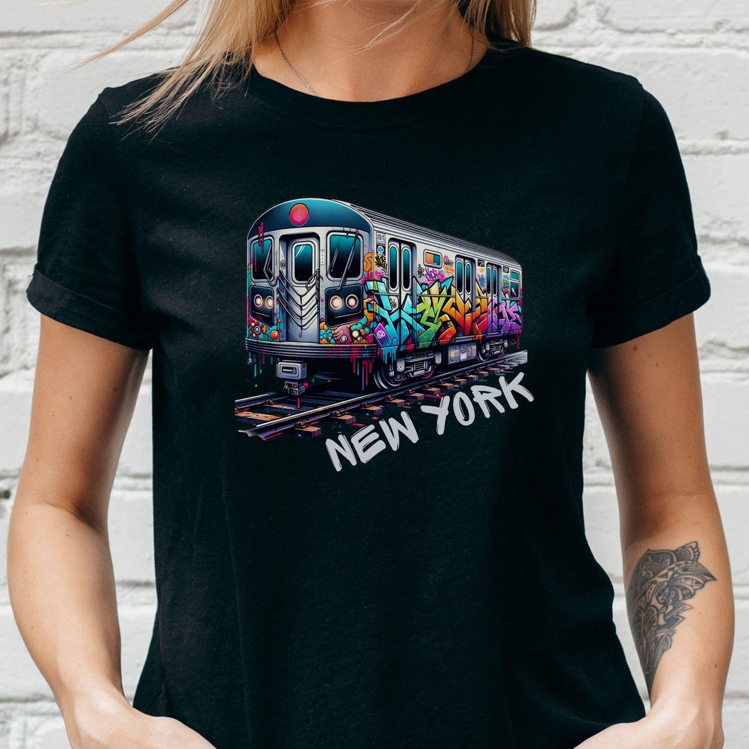 New York City Retro Subway Train Graffiti Tshirt, NYC Subway Retro Gift ...