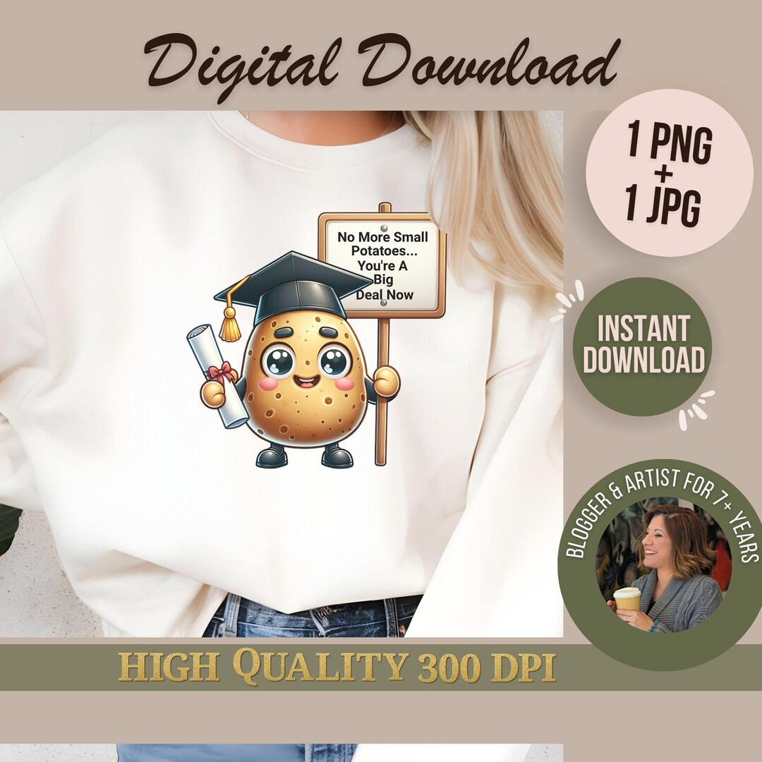 2025 Graduation Potato, Prek Graduation Congrats Gift, Senior 2025 Png ...