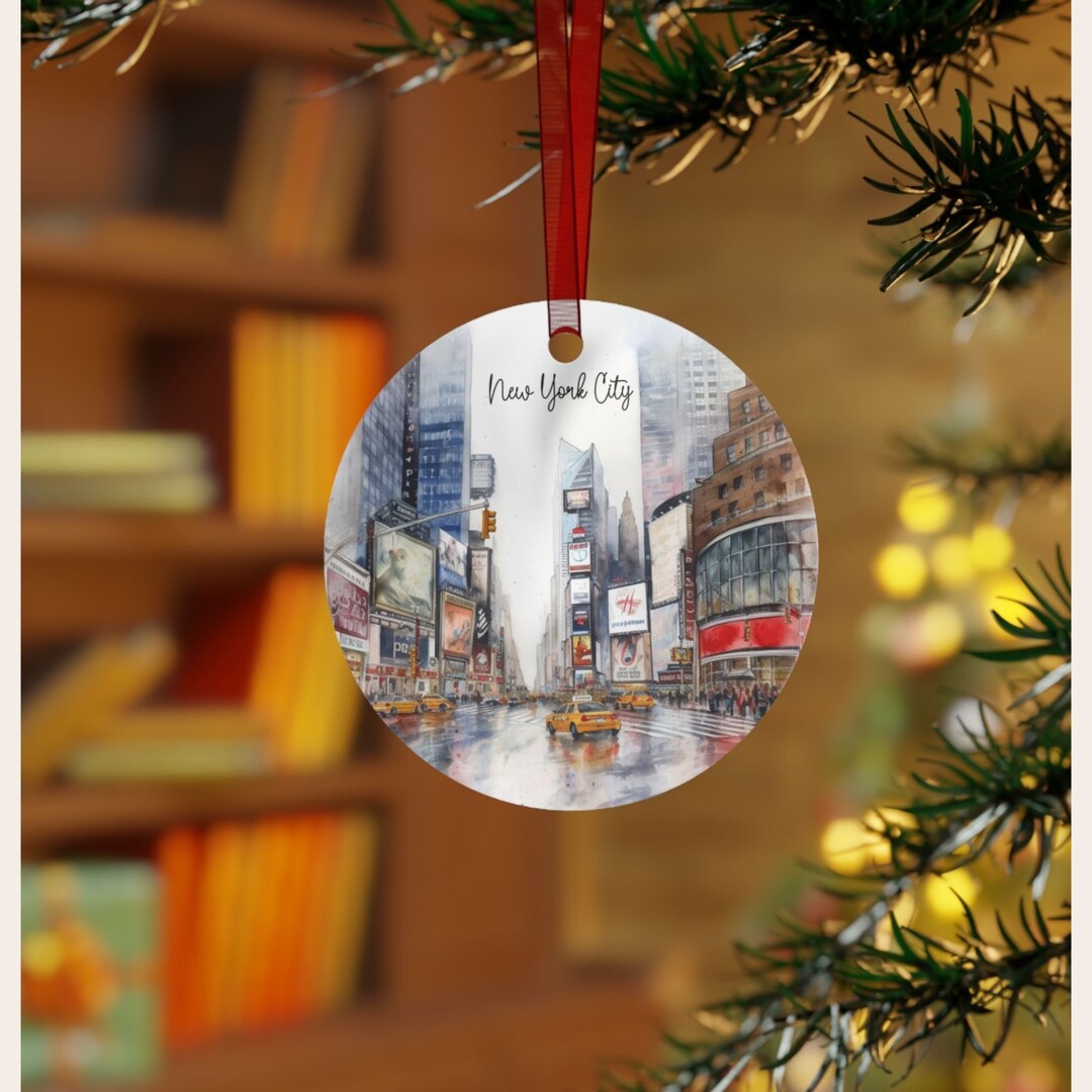 Times Square New York Ornament NYC Skyline Trip Reveal NY - Etsy