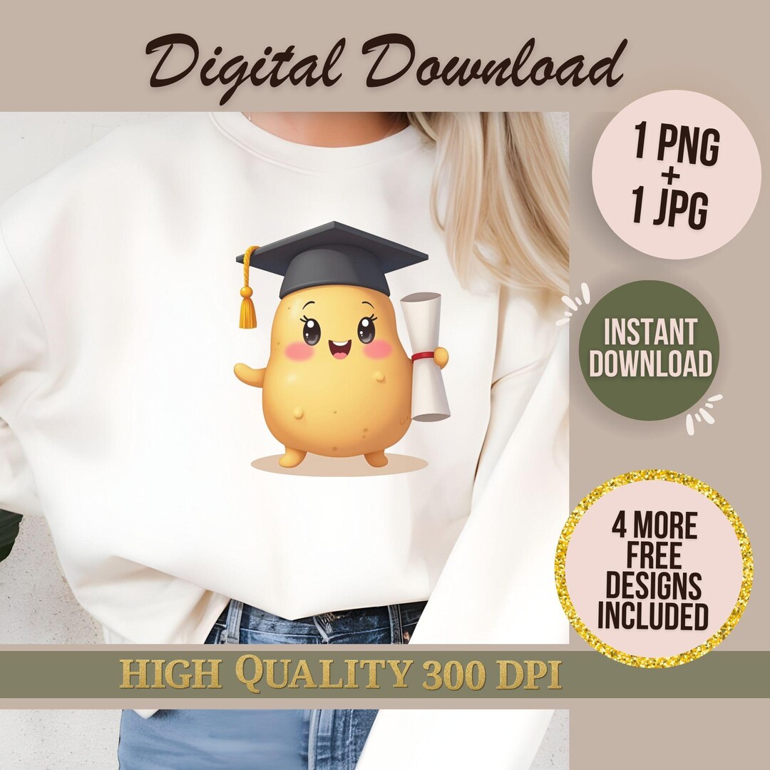 Graduation Potato Class of 2025 PNG, Prek Graduation, Senior 2025 Png ...