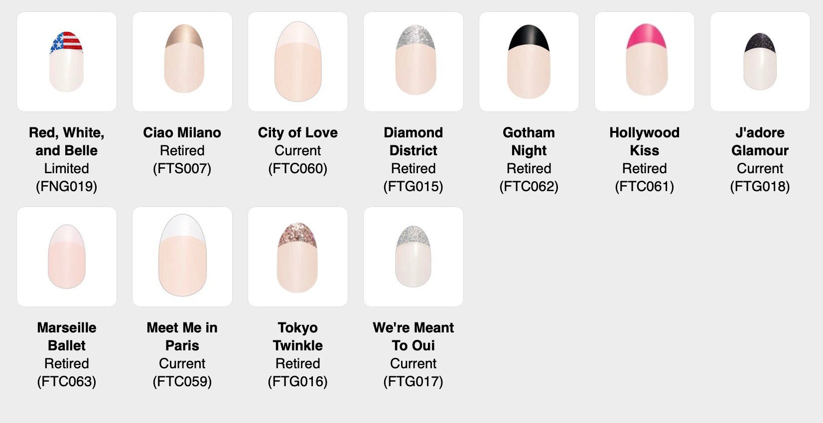 Color Street Retired Sets Clear French Neon - Etsy