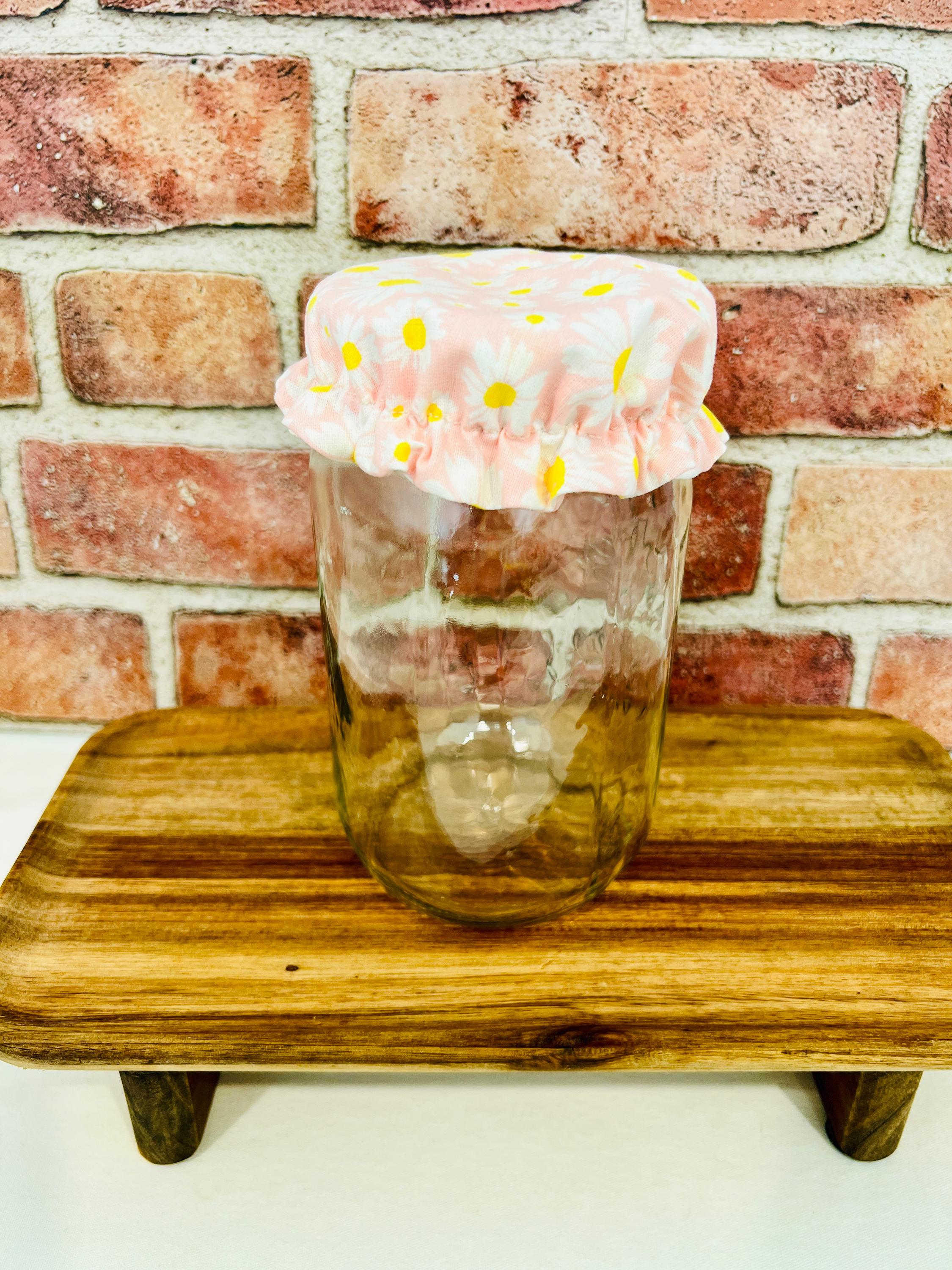 Fabric Jar Cover, Sourdough Starter Jar Cover, Gift for Sourdough ...