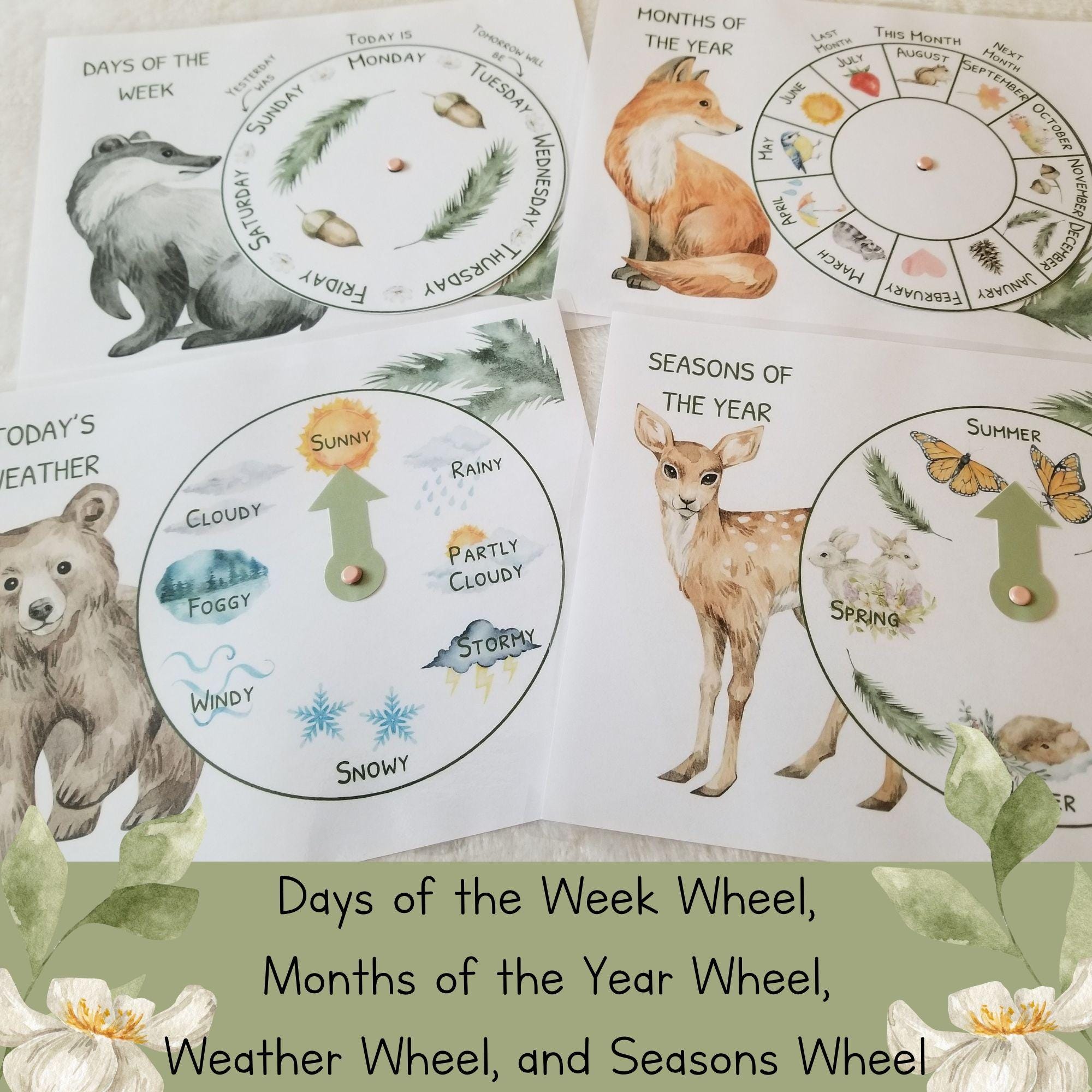 Circle Time Bundle for Kids, Morning Board Printable, Preschool Morning ...