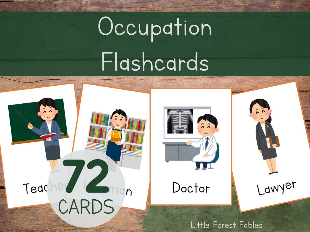 Occupation Printable Flashcards for Kids, Types of Jobs Flashcards ...