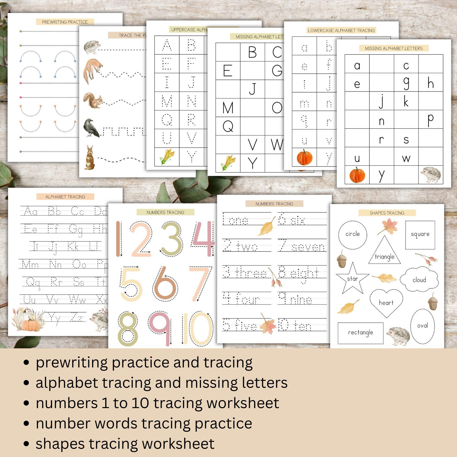 October Preschool Morning Menu, Autumn and Fall Theme Morning Workbook ...