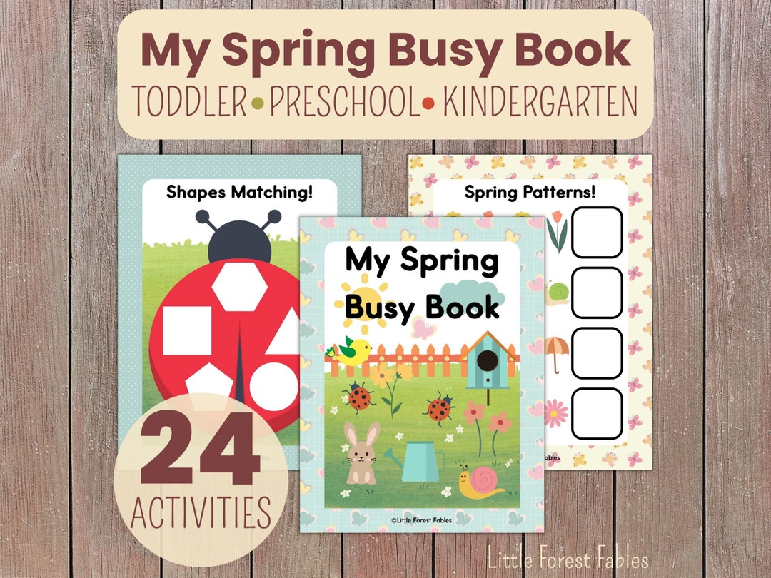 Spring Busy Book for Toddler Preschool, Spring Printables for Kids ...