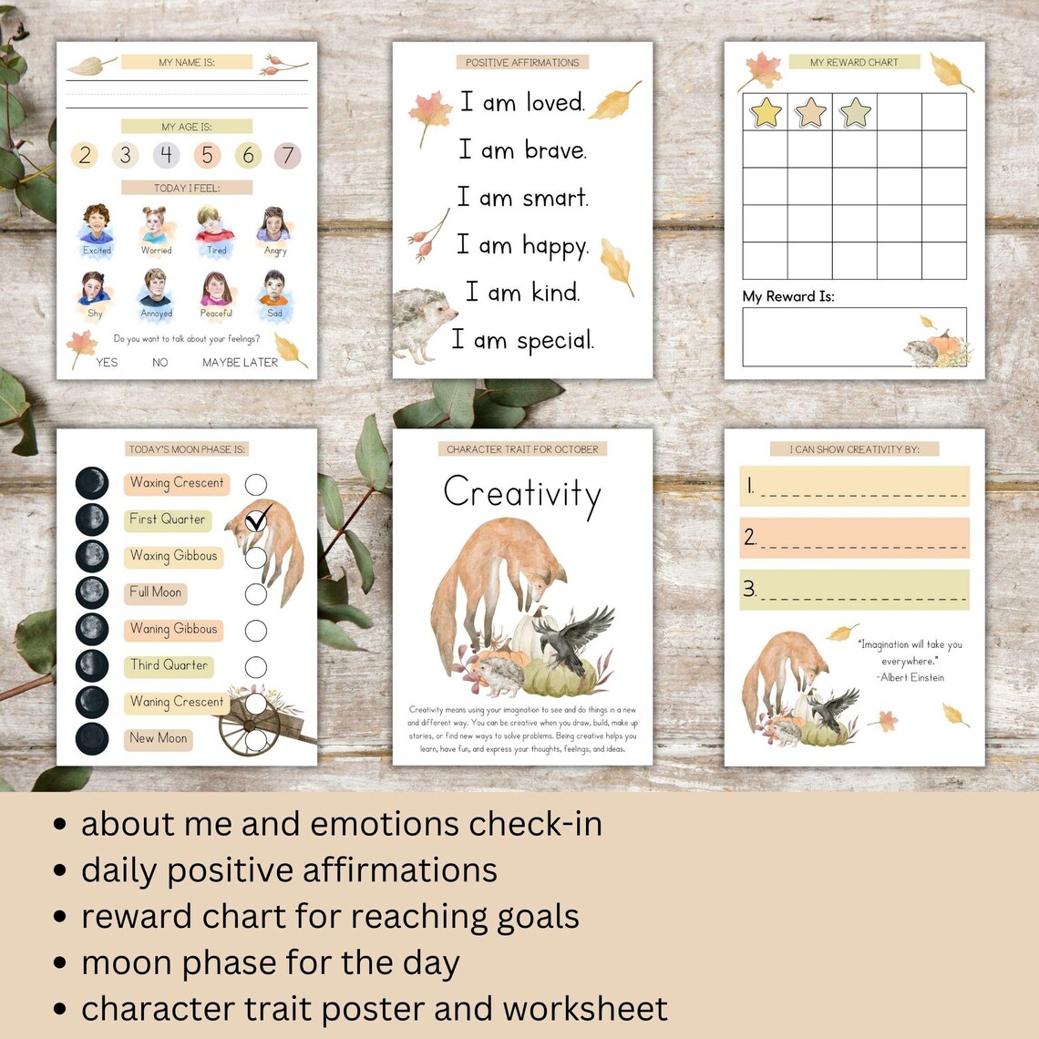 October Preschool Morning Menu, Autumn and Fall Theme Morning Workbook ...