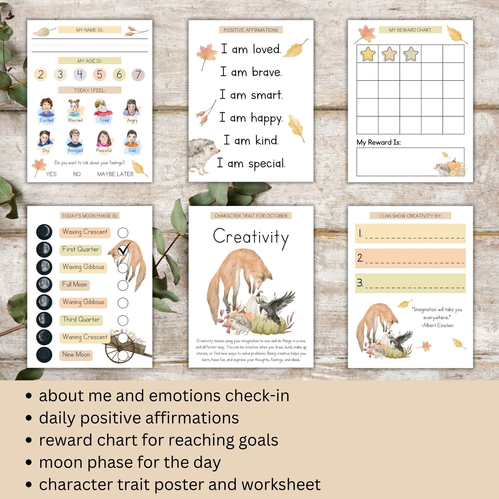 October Preschool Morning Menu, Autumn and Fall Theme Morning Workbook ...