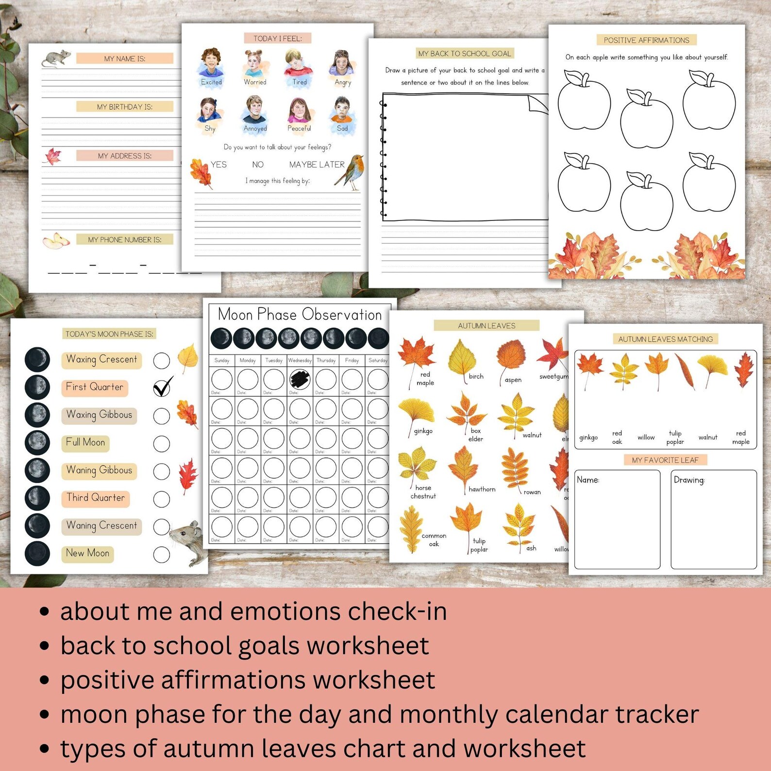 September Homeschool Morning Menu, Autumn Morning Menu Pages, Fall ...