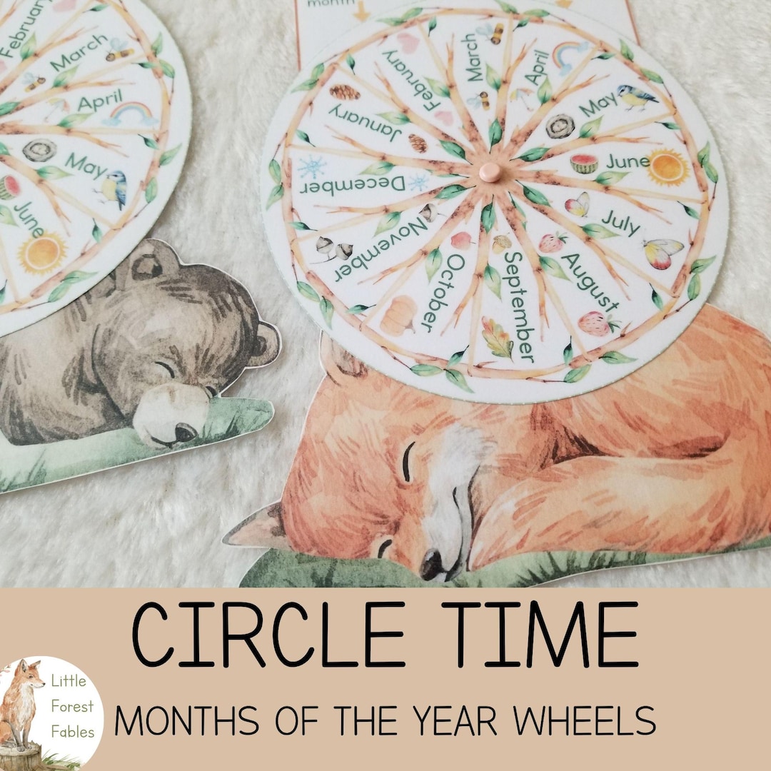 Months of the Year Calendar Wheel, Preschool Circle Time Activity, PDF ...