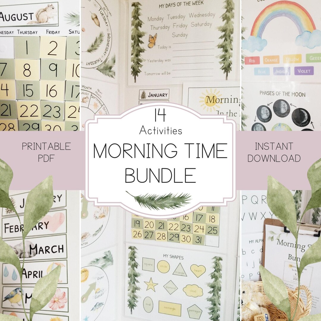 Morning Time Bundle for Kids, Circle Time Calendar Wheels, Morning ...