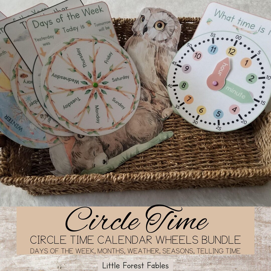 Preschool Circle Time Bundle, Calendar Wheels Bundle Set, Homeschool ...
