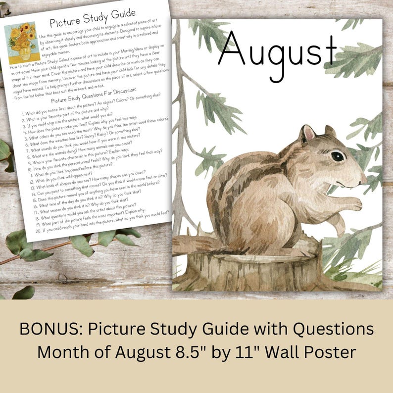August Morning Menu Homeschool, Elementary Morning Menu Worksheets ...