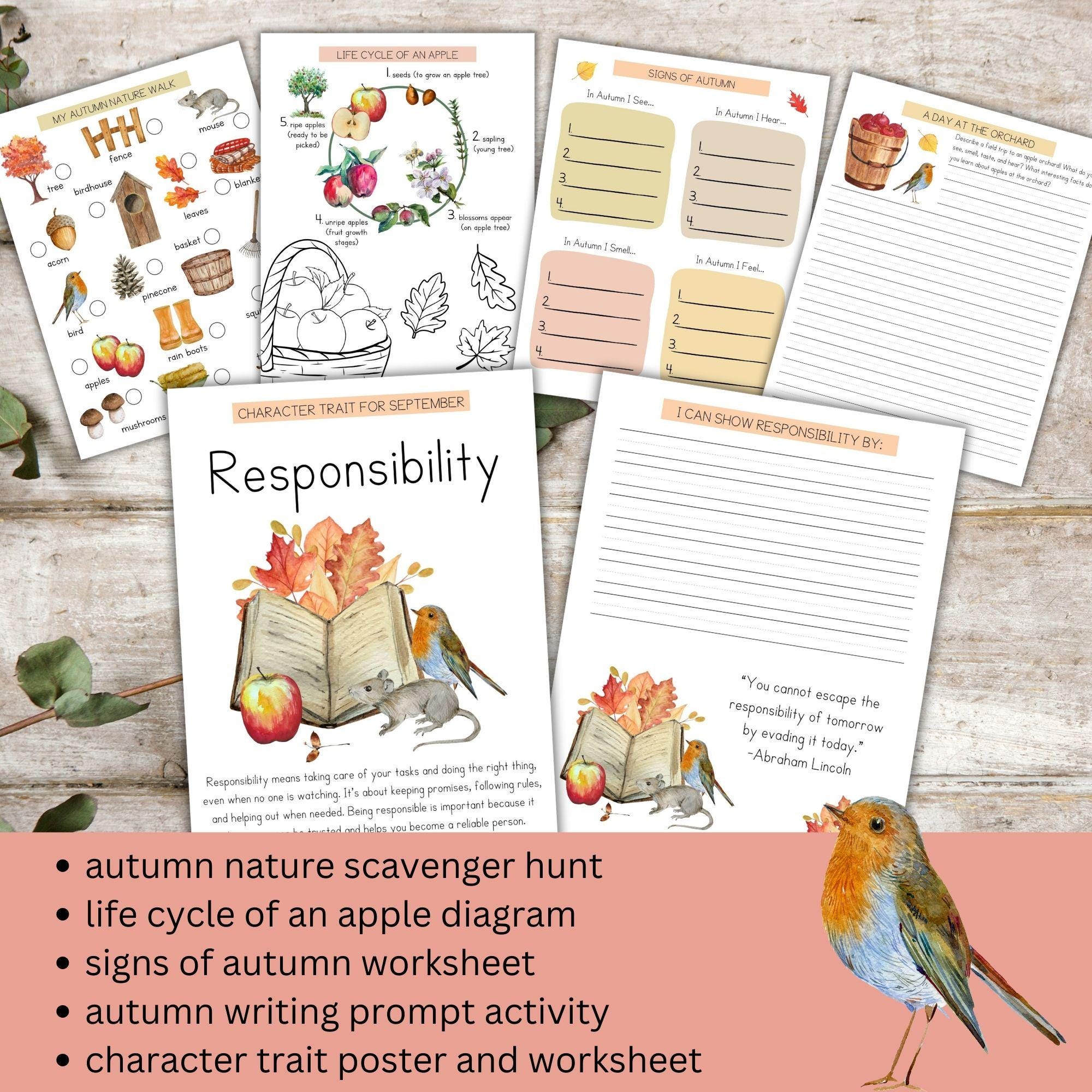September Homeschool Morning Menu, Autumn Morning Menu Pages, Fall ...