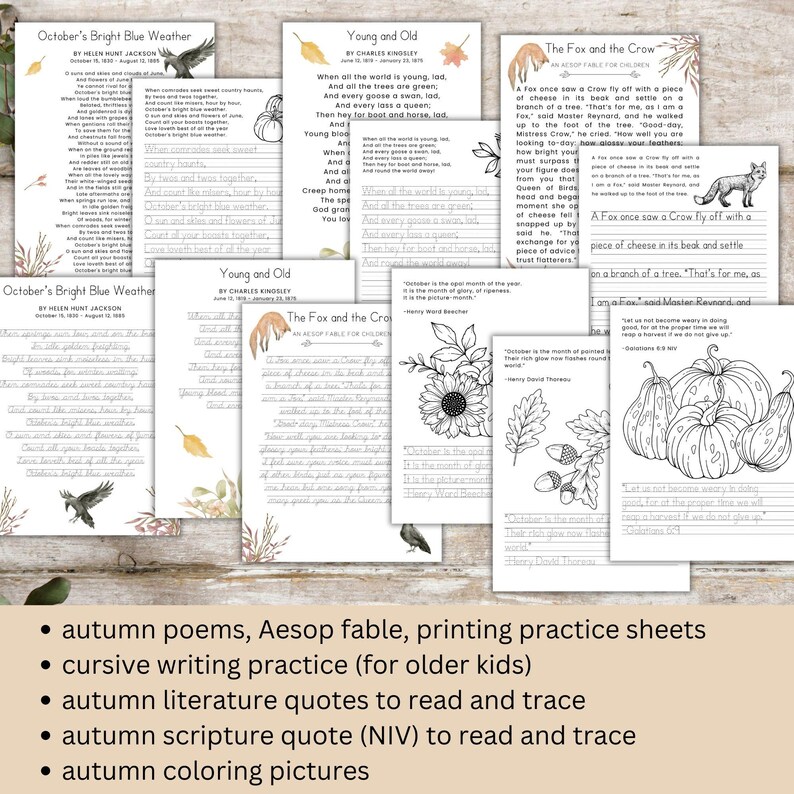 October Homeschool Morning Menu, Elementary Morning Menu Workbook ...