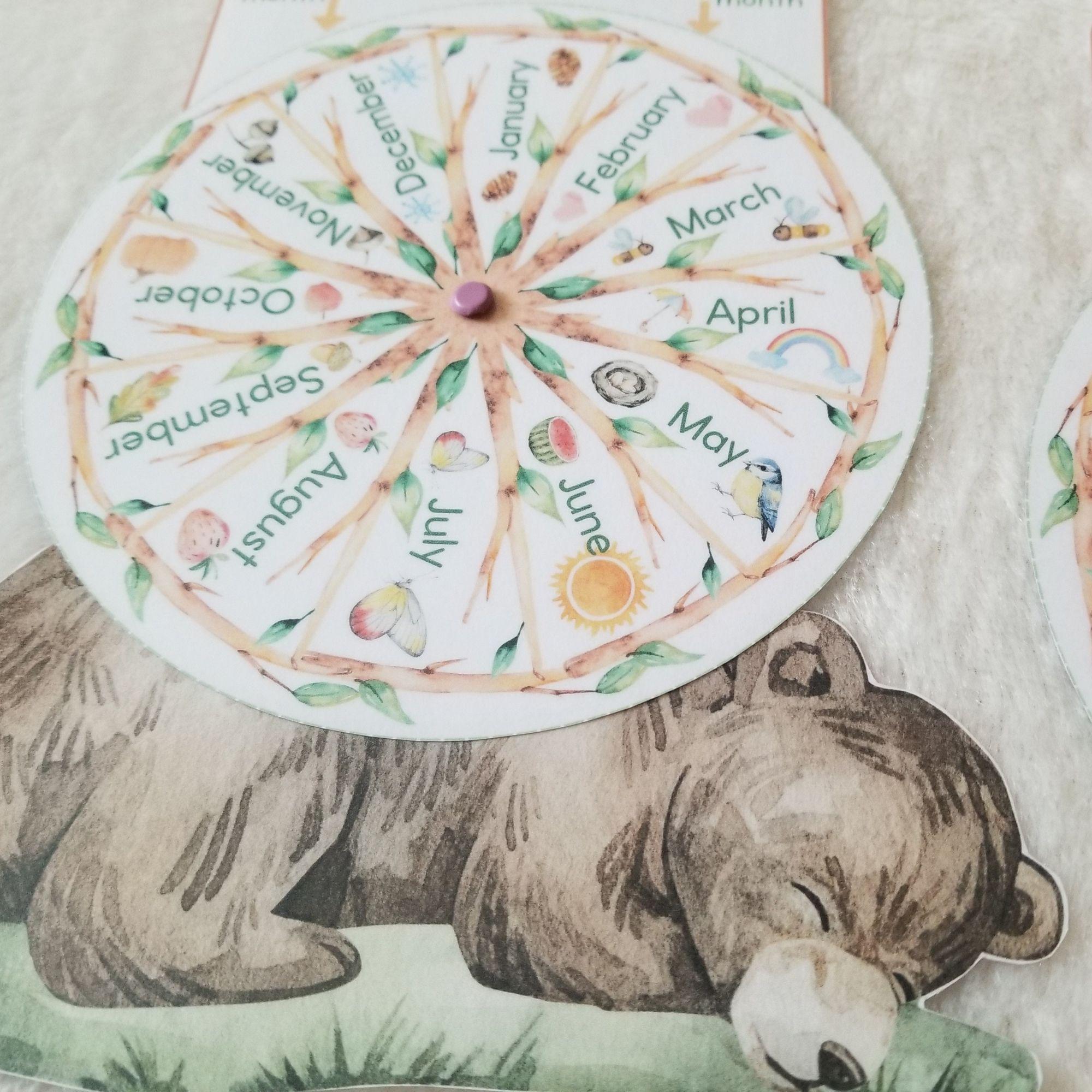 Months of the Year Calendar Wheel, Preschool Circle Time Activity, PDF ...