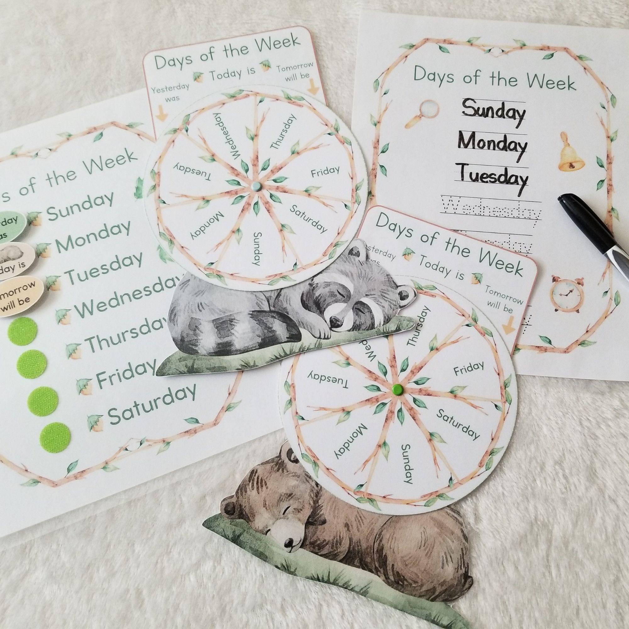 Preschool Circle Time Bundle, Calendar Wheels Bundle Set, Homeschool ...