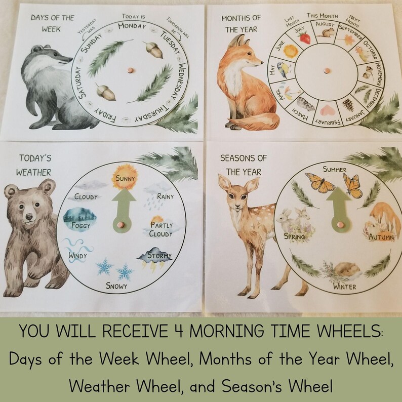 Preschool Circle Time Wheels, Circle Time Wall Calendar, Morning ...