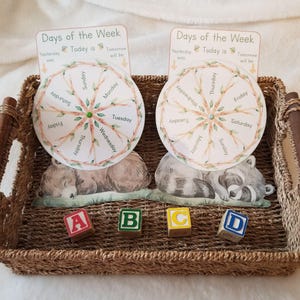 Days of the Week Circle Time Calendar Wheels, Preschool Morning Time ...