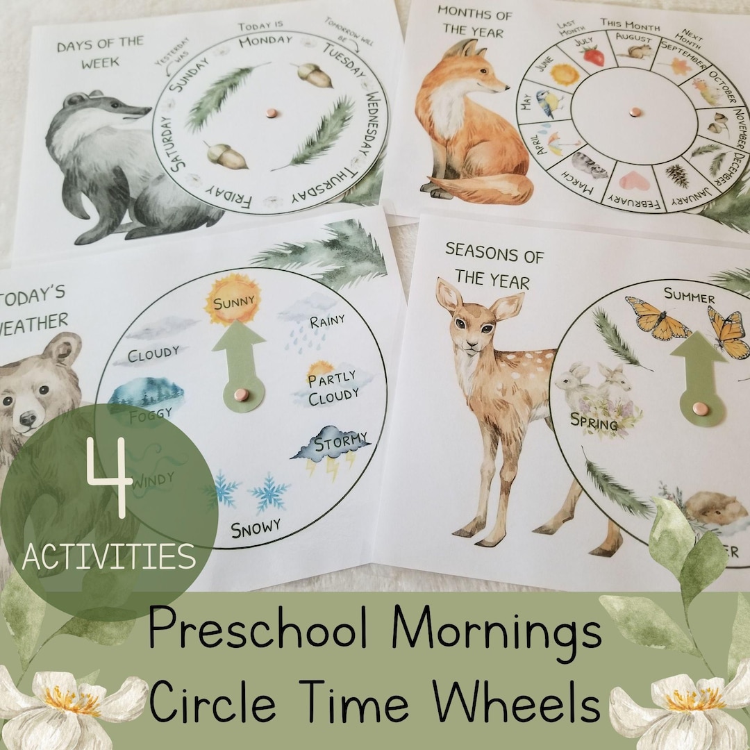 Preschool Circle Time Wheels, Circle Time Wall Calendar, Morning ...