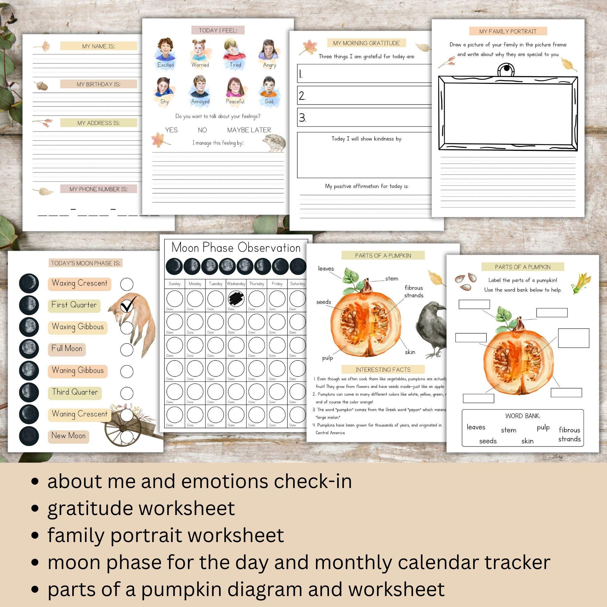 October Homeschool Morning Menu, Elementary Morning Menu Workbook ...