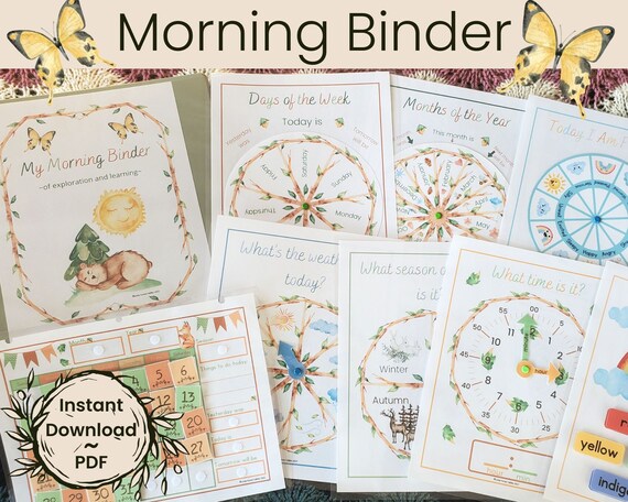 My Morning Binder Activity Bundle Morning Time Activities - Etsy
