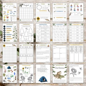 August Morning Menu Homeschool, Elementary Morning Menu Worksheets ...