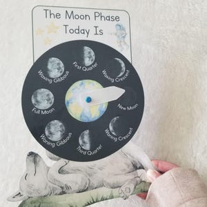 Moon Phases Circle Time Calendar Wheels, Moon Phases Flashcards ...