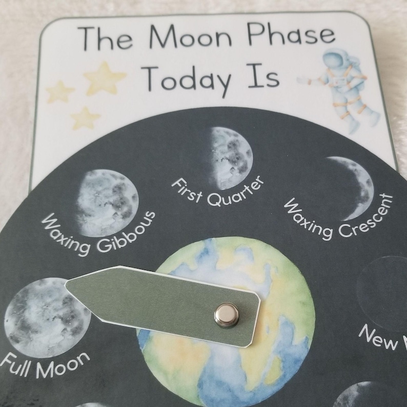 Moon Phases Circle Time Calendar Wheels, Moon Phases Flashcards ...