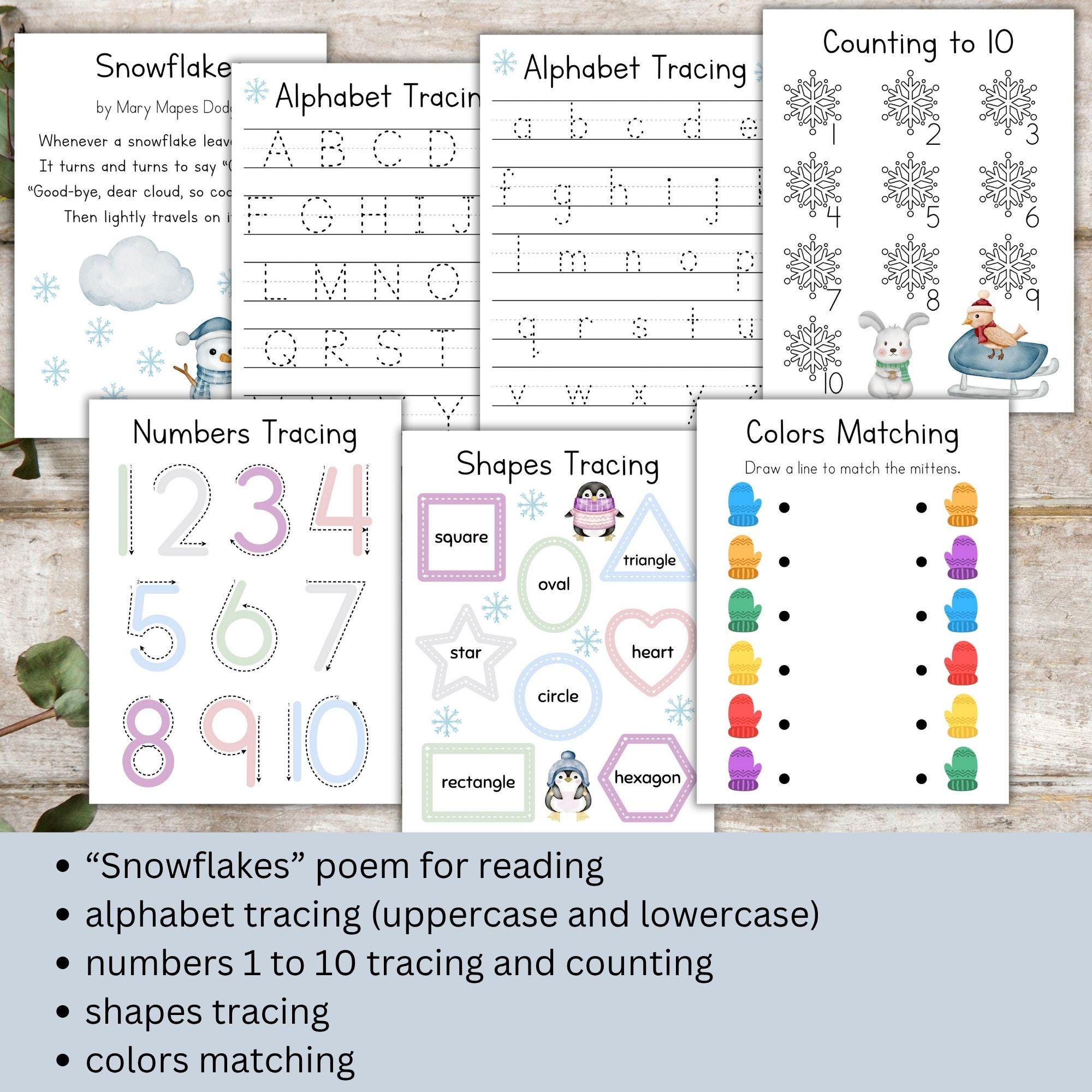 Winter Homeschool Morning Menu, Toddler Pre-k Printable Holiday ...