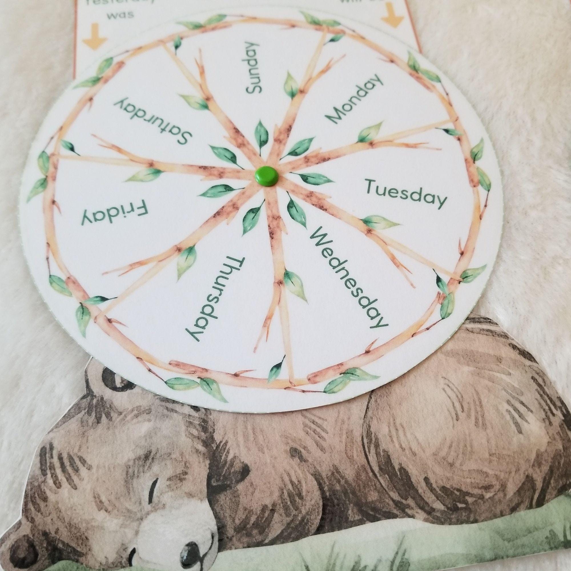Days of the Week Circle Time Calendar Wheels, Preschool Morning Time ...
