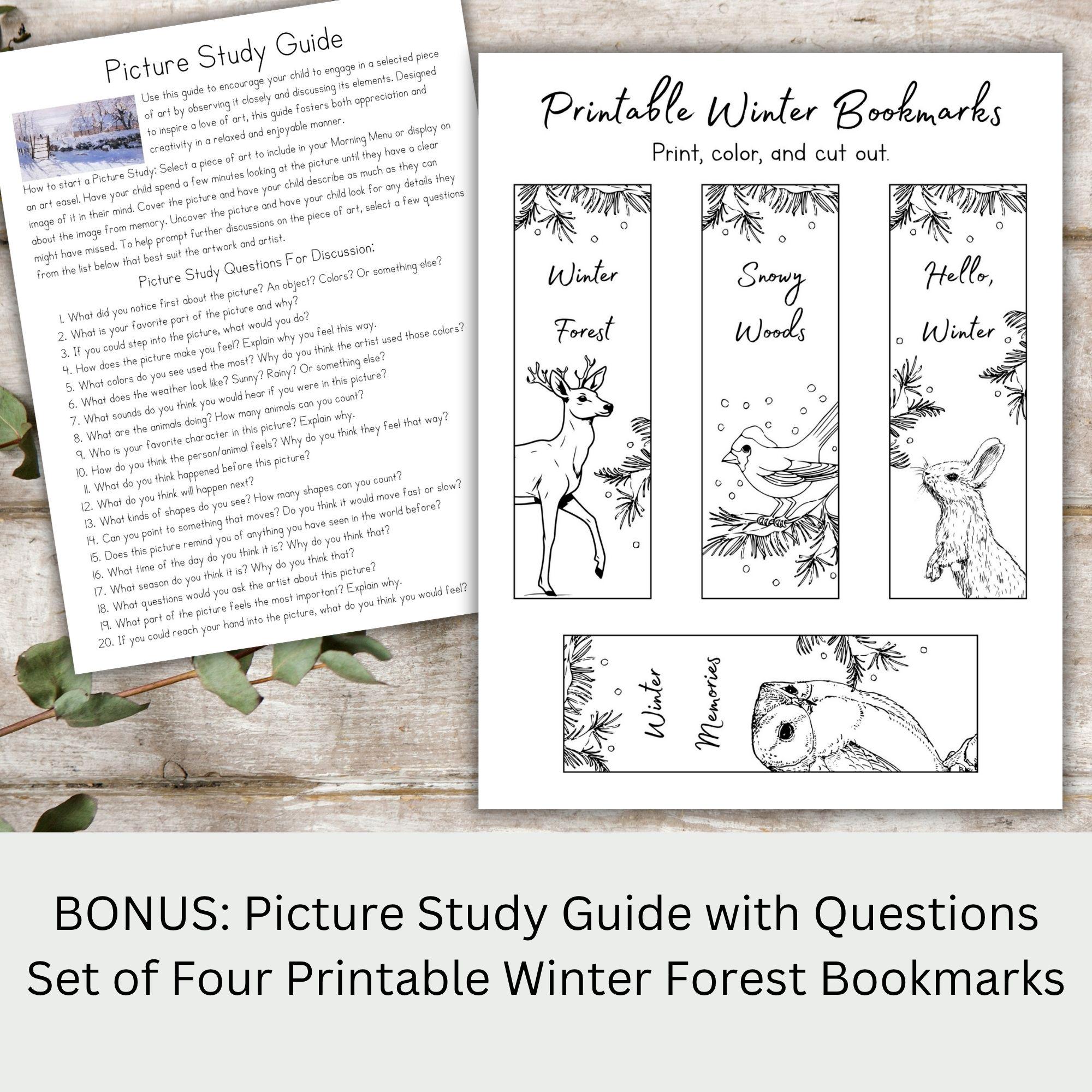 Winter Forest Morning Menu, Elementary Homeschool Morning Work, Winter ...
