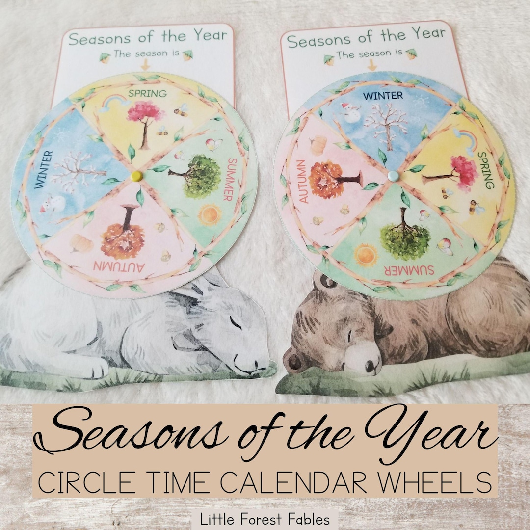 Seasons Circle Time Calendar Wheels, Preschool Circle Time Activities ...