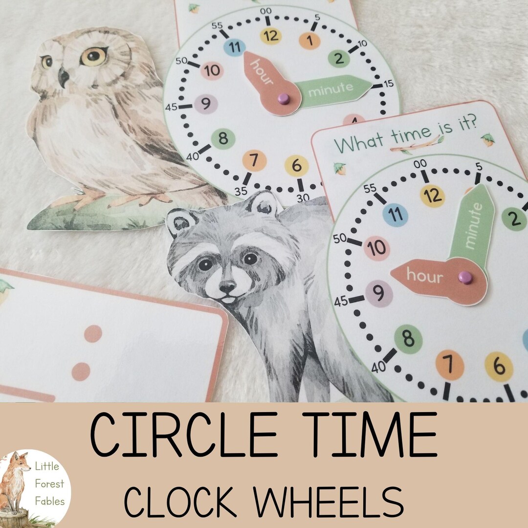 Telling Time Calendar Wheel, Learning to Tell Time for Preschool ...